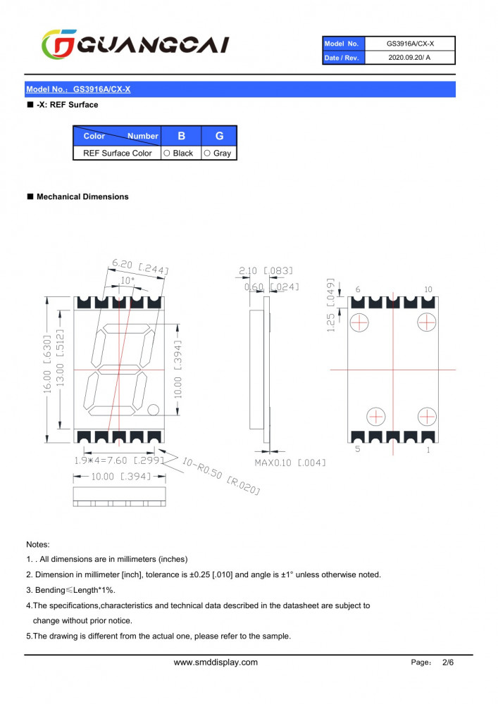 GS3916CB-G datasheet page 2