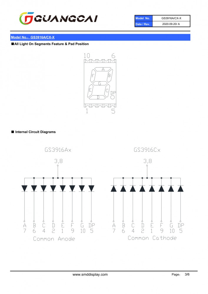 GS3916CB-G datasheet page 3