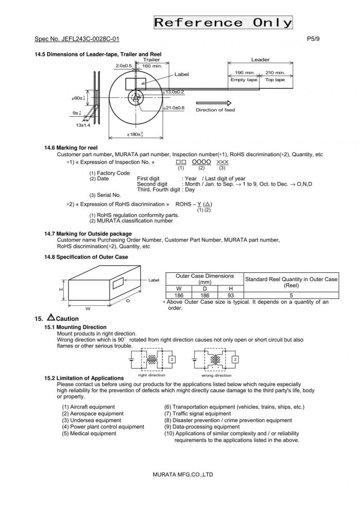 DLW21SN series specification page 5