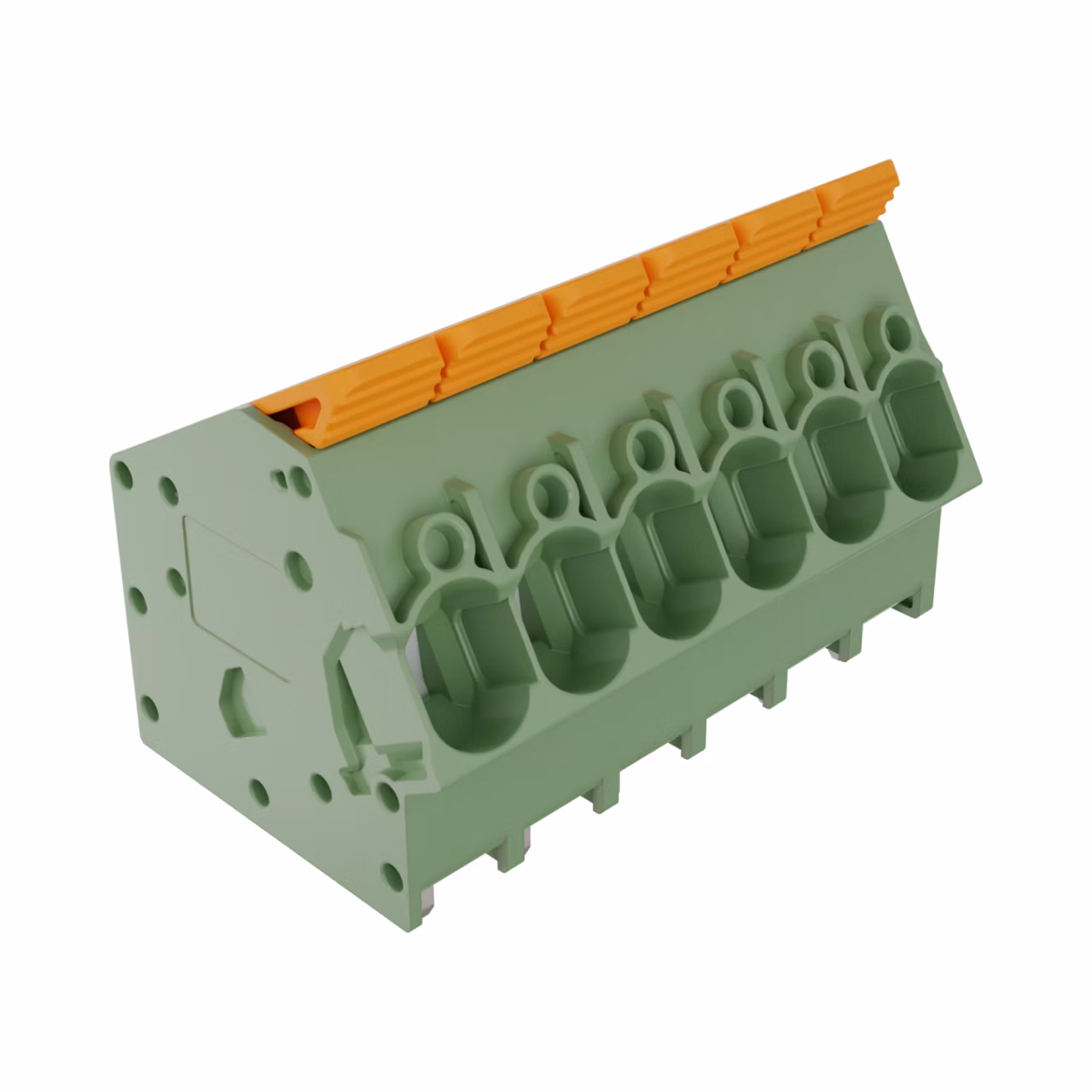 7.50mm Pitch Lever Activated Fixed Mount PCB Terminal Block, 35° Wire Entry, Bussed Terminals, 6 Circuits for sale
