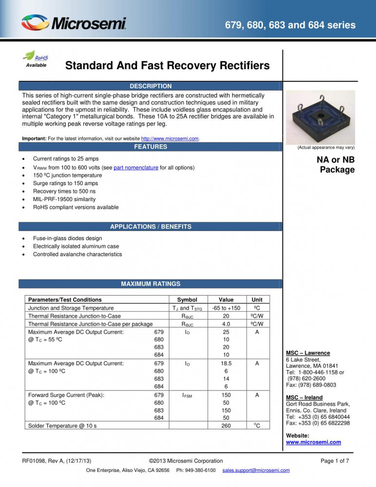 680-5 datasheet page 1