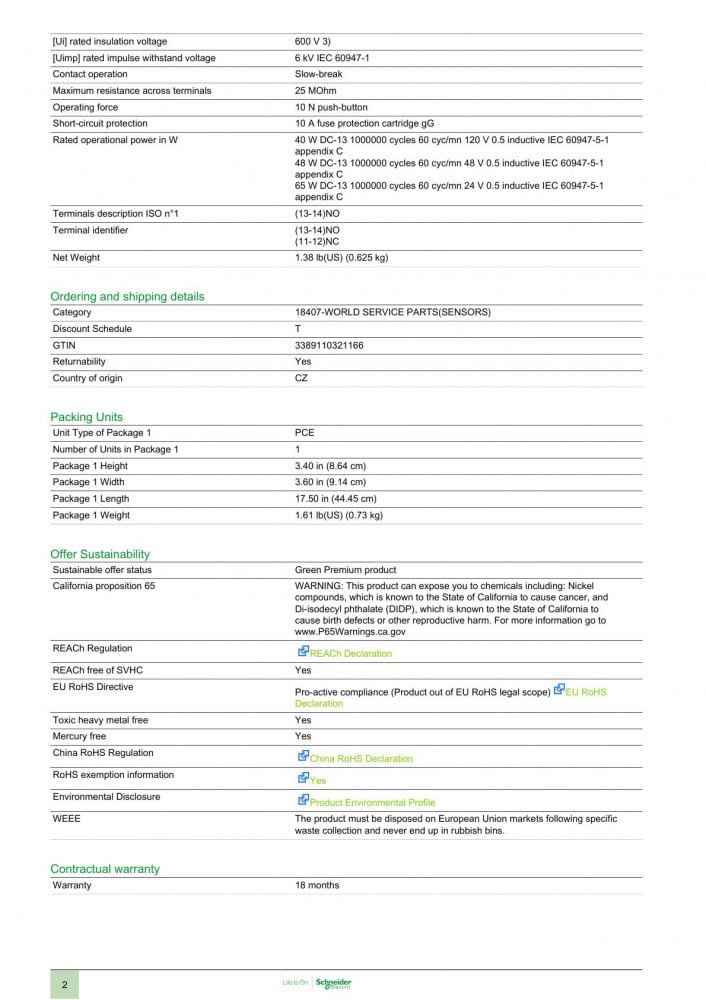 XACA471H7 technical document page 2