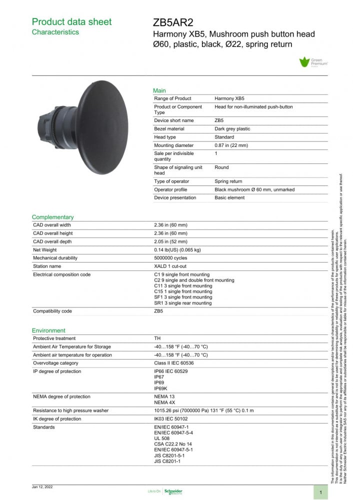ZB5AR2 technical document page 1