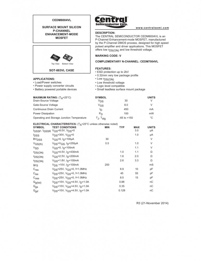 CEDM8004VL datasheet page 1