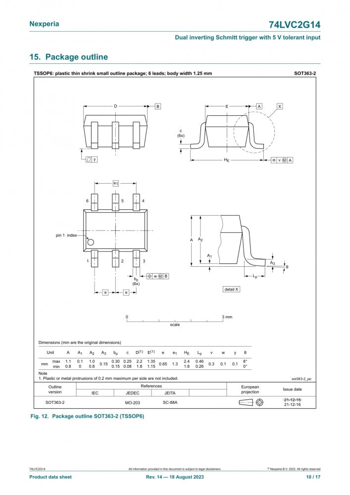 74LVC2G14 datasheet page 10