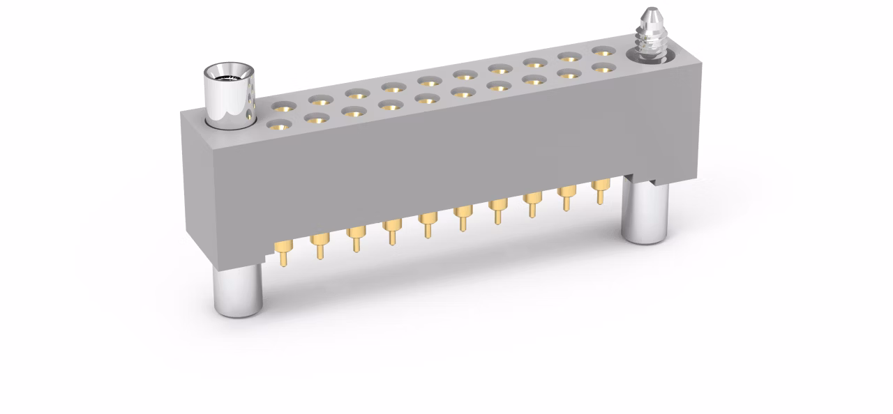 AirBorn W Series Rectangular Flex Mount Plug with Socket Contacts, Vertical, Dual Row, 0.100