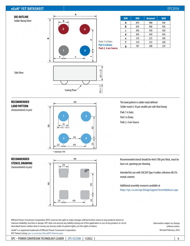 EPC2036 datasheet page 6