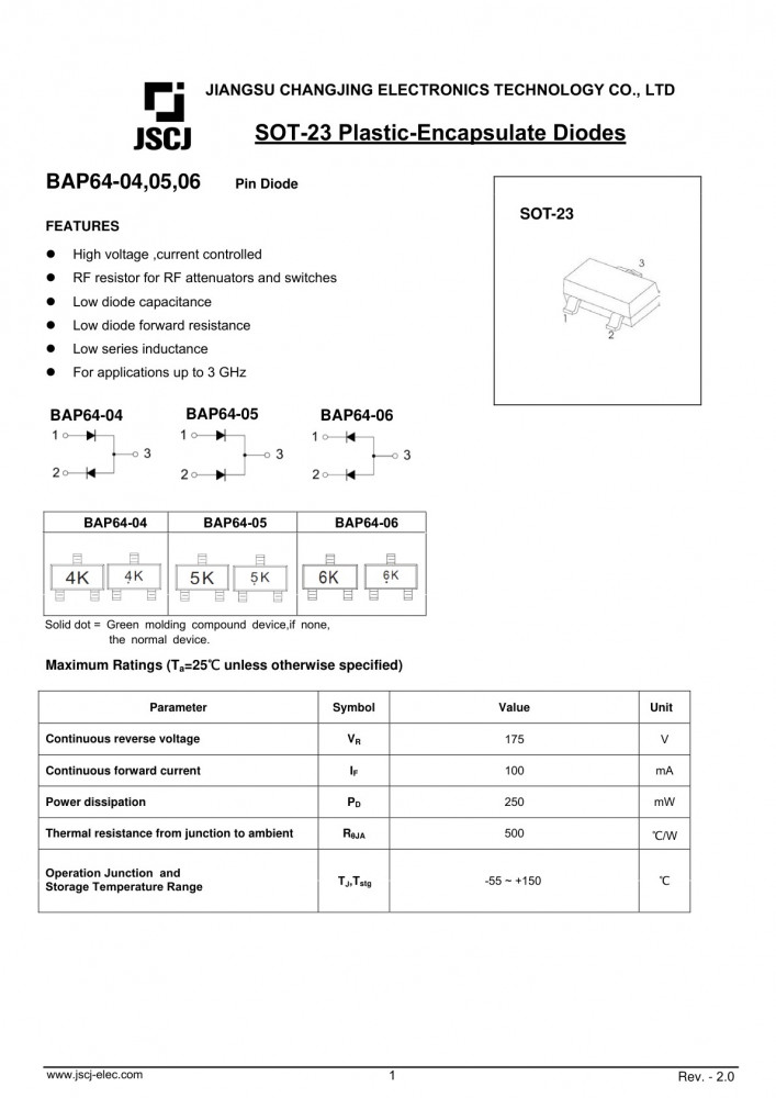 BAP64-04 datasheet page 1