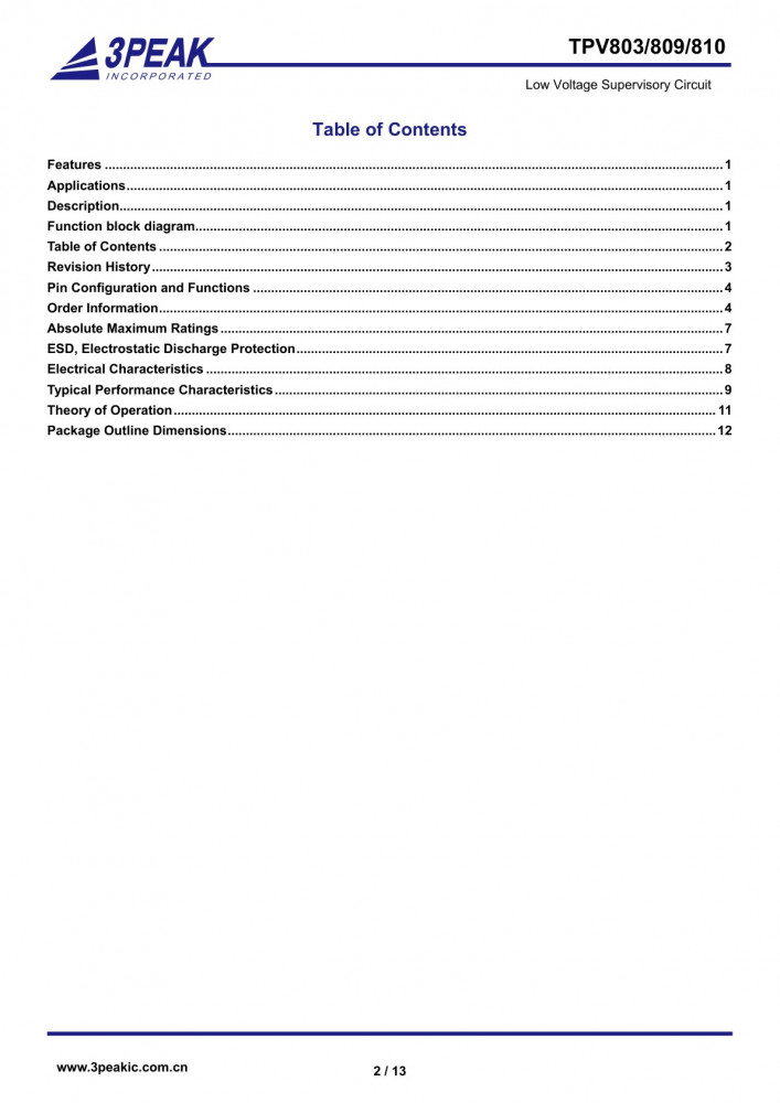 TPV803S-3STR datasheet page 2