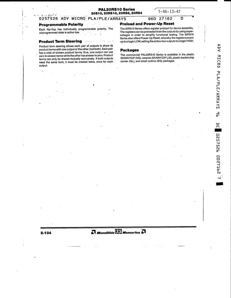PAL20RS10 series datasheet page 2