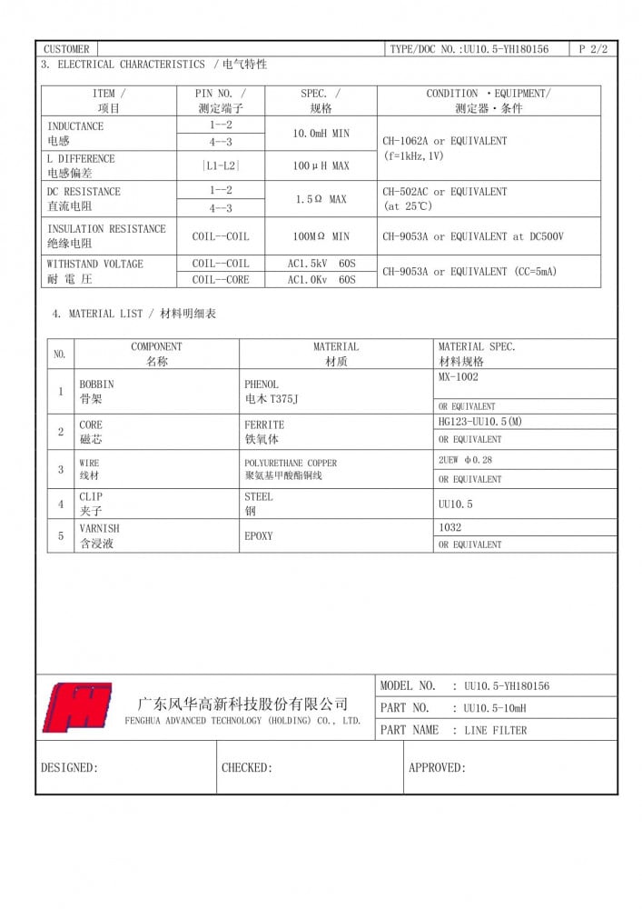 FH UU10.5-YH180156 datasheet page 3