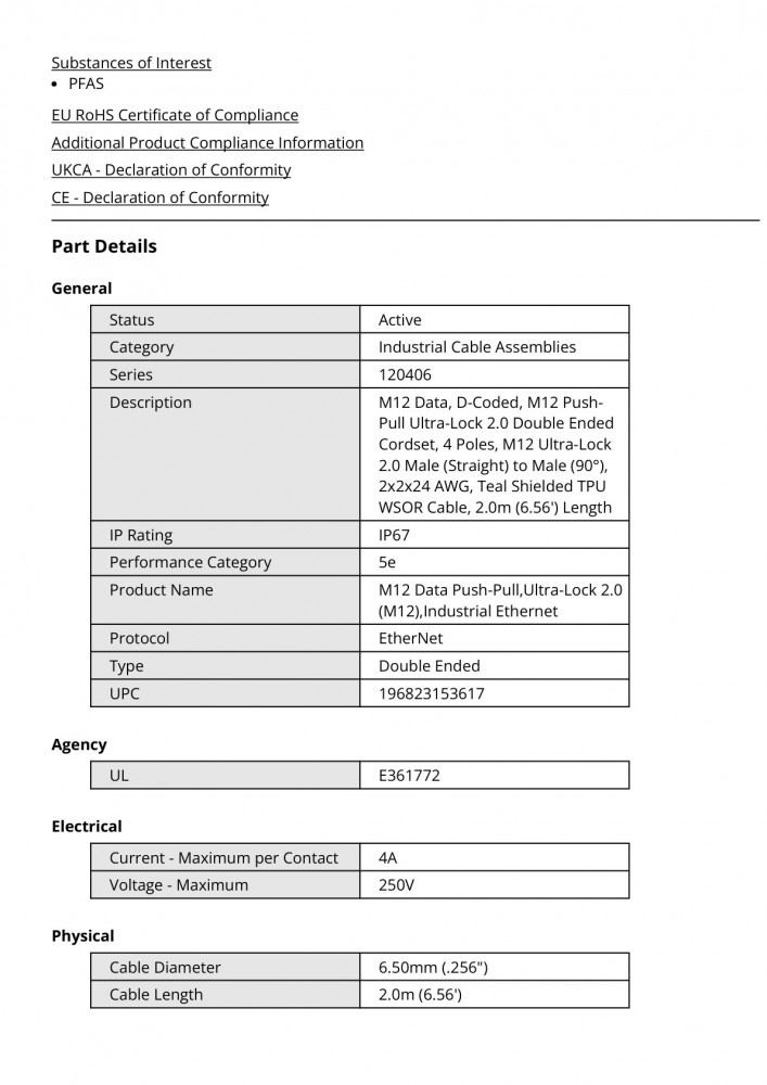 MOLEX product drawing, page 2