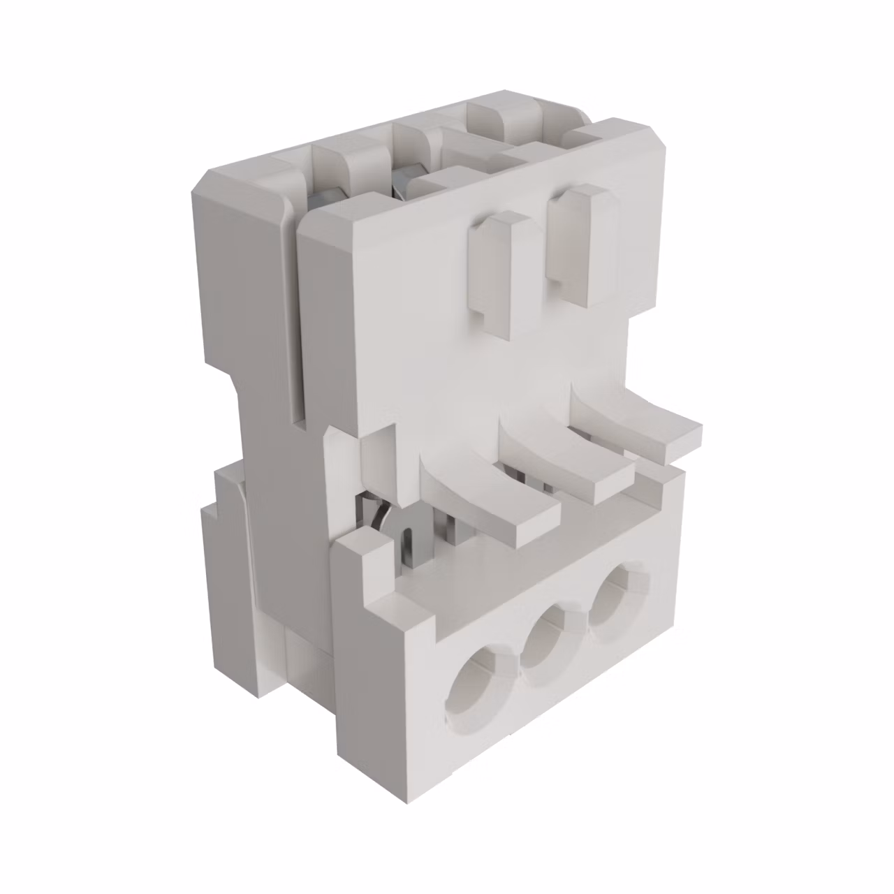 Appli-Mate RAST 2.5 Female Connector, 2.50mm Pitch, 3 Circuits, Positions A & B Removed, Open Endwalls
