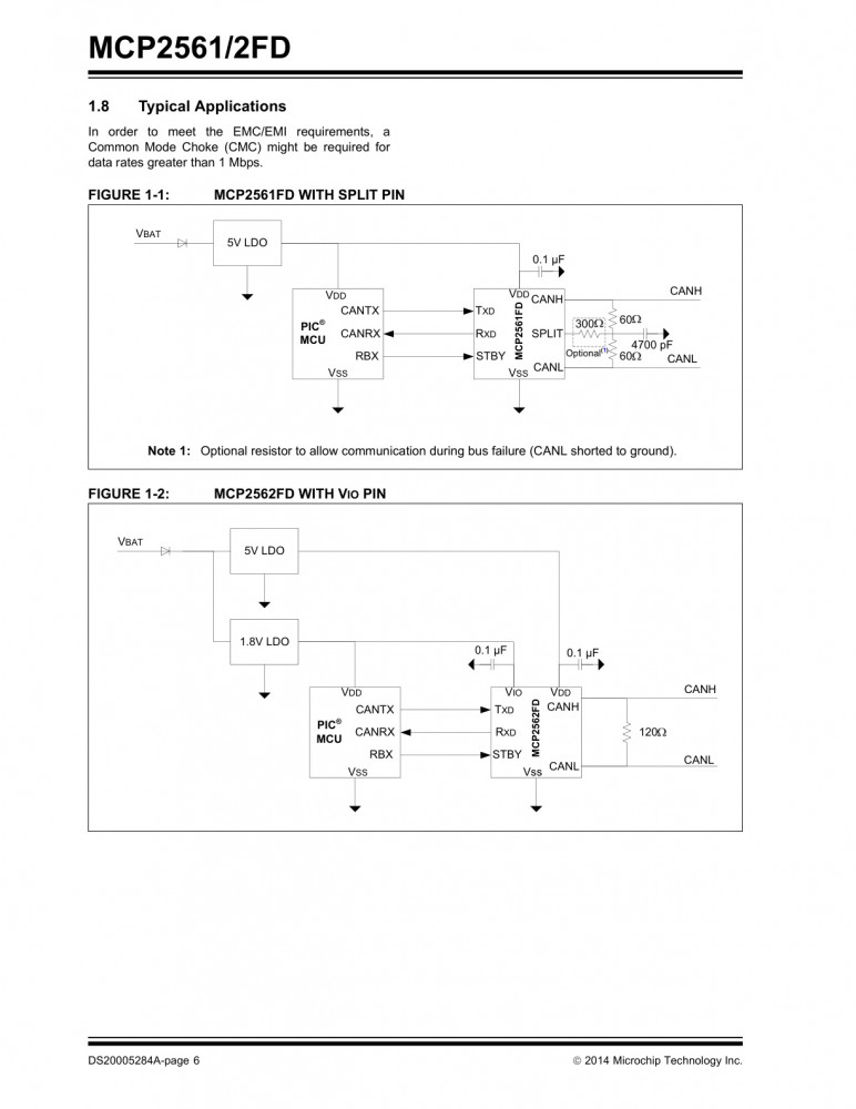 MCP2562FD datasheet page 6