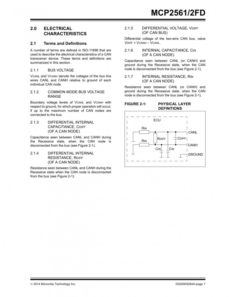 MCP2562FD datasheet page 7
