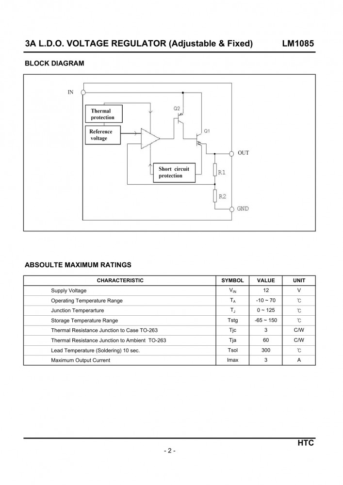 LM1085 datasheet page 2