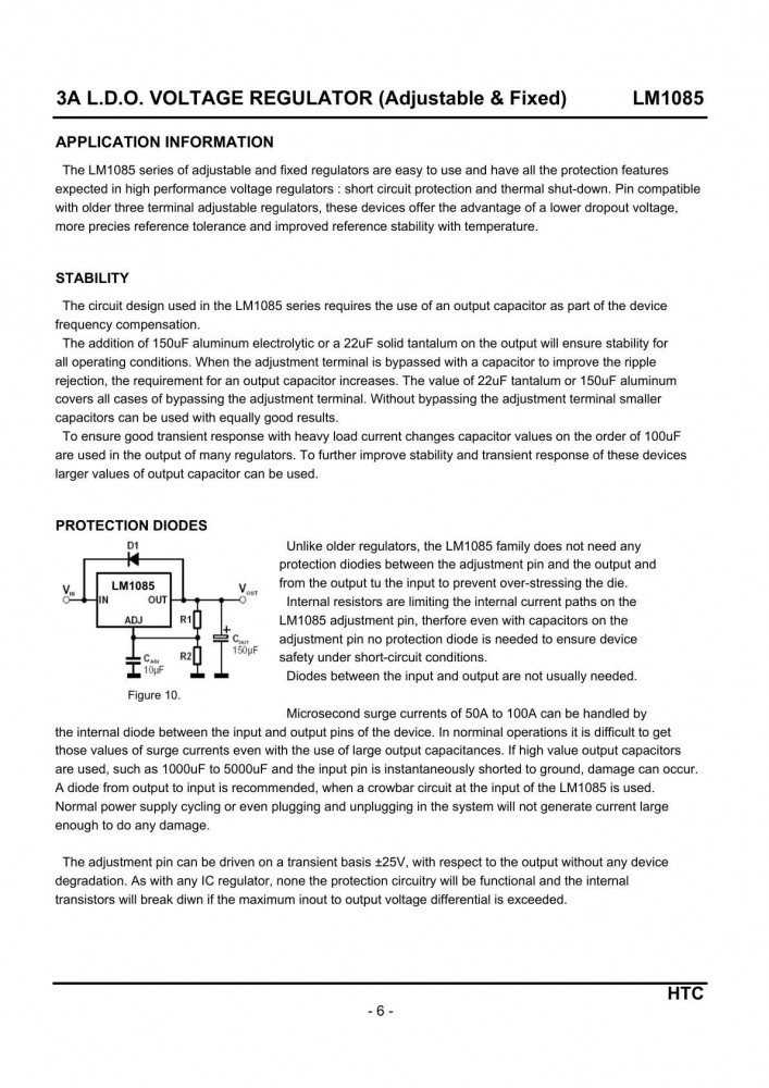 LM1085 datasheet page 6
