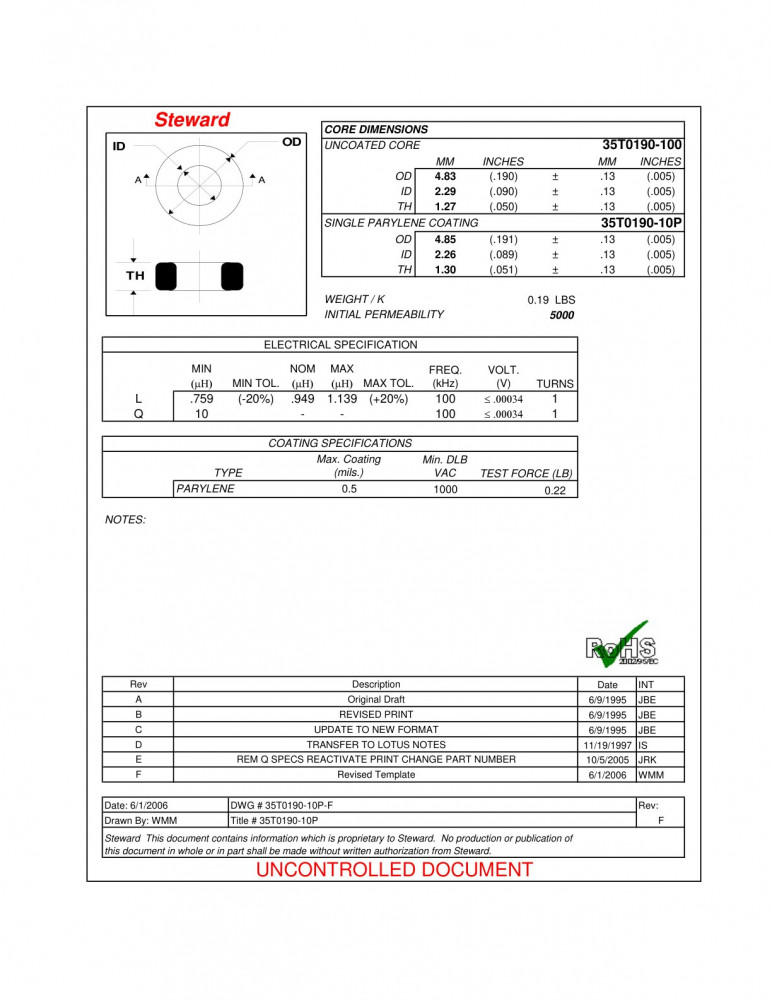 35T0190-10P technical drawing preview