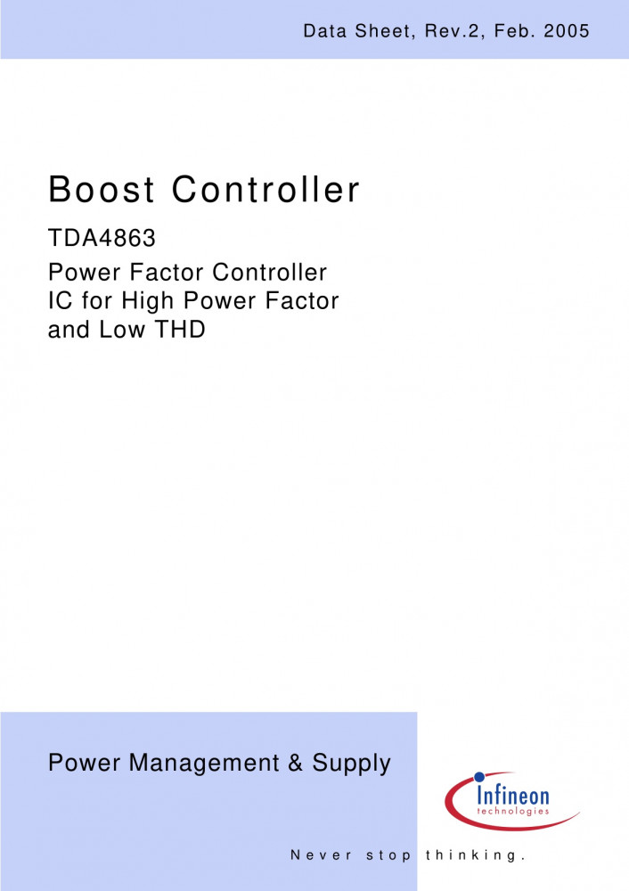 TDA4863G datasheet page 1