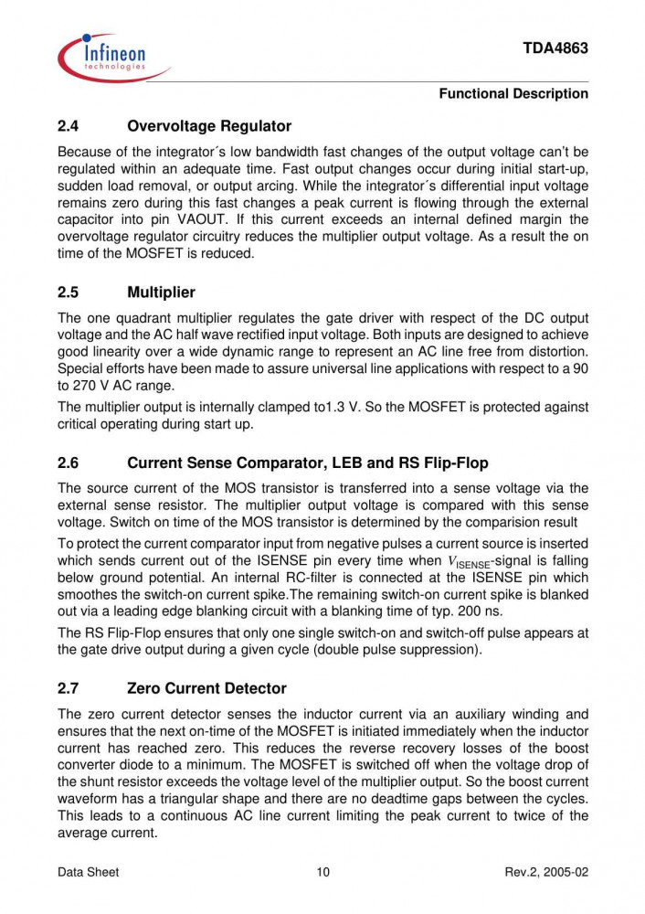 TDA4863G datasheet page 10