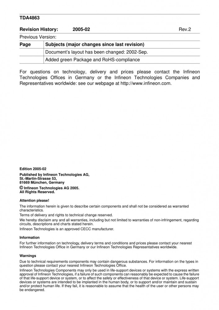 TDA4863G datasheet page 2