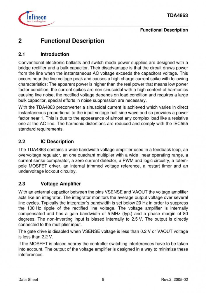 TDA4863G datasheet page 9