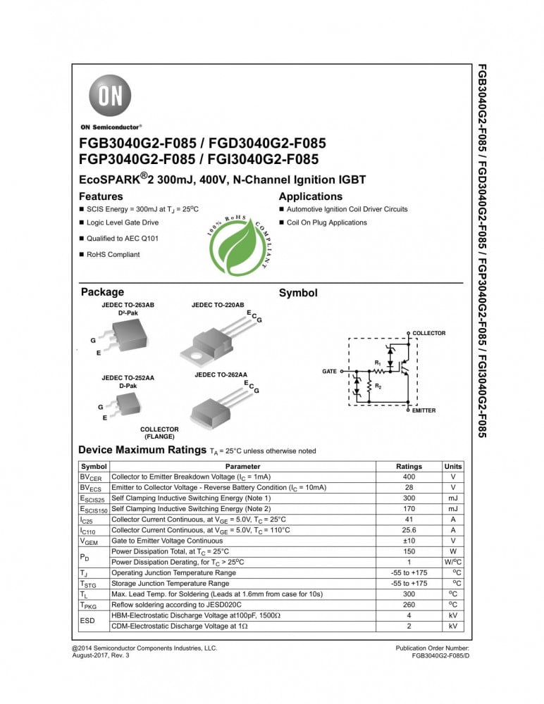 FGI3040G2-F085 datasheet page 2