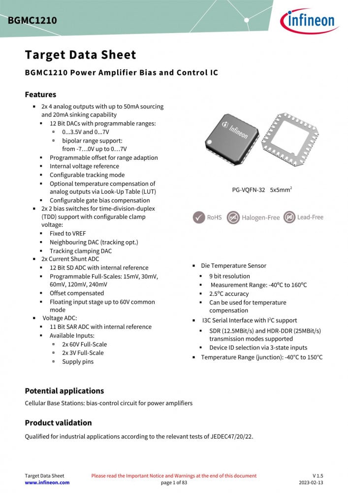 BGMC1210 datasheet page 1