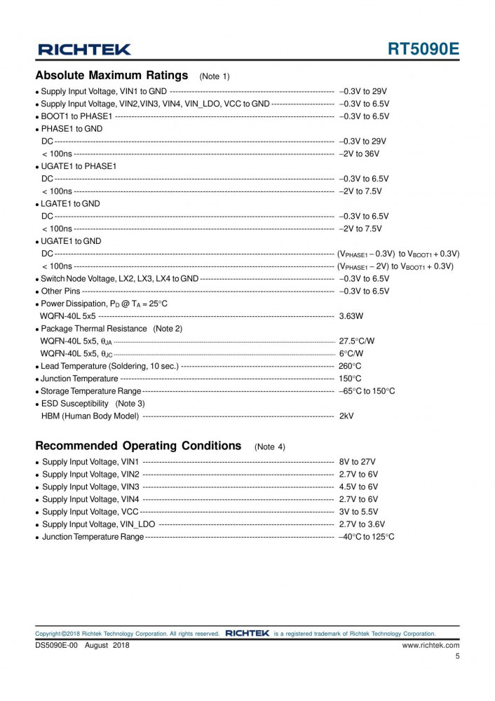 RT5090E technical document page 5