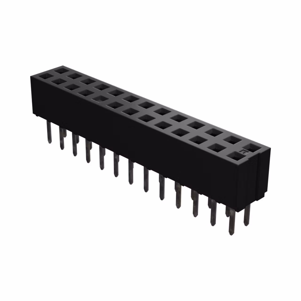 Milli-Grid Vertical Receptacle, 2.00mm Pitch, Dual Row, Through Hole, 3.00mm Tail Length, 0.38µm Gold (Au) Plating, 26 Circuits, Circuit 5 Voided, Lead-Free, Tube for sale