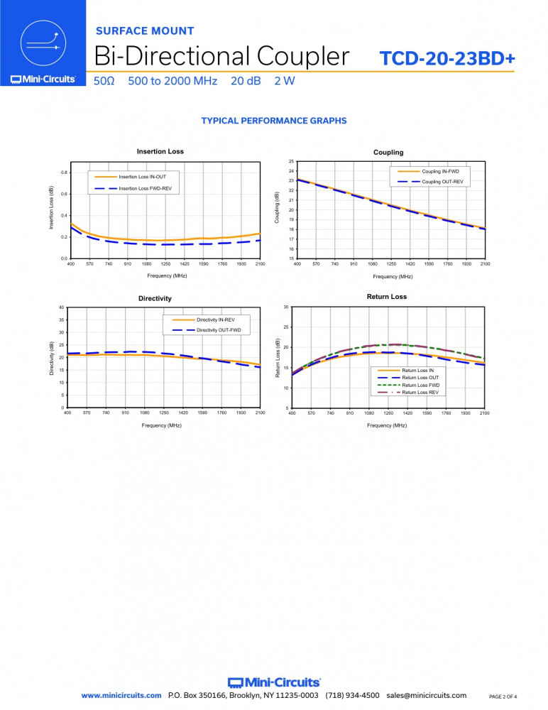 TCD-20-23BD+ product documentation page 2