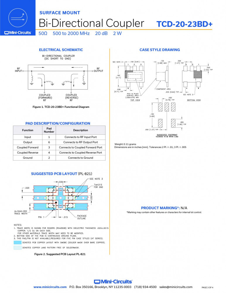 TCD-20-23BD+ product documentation page 3