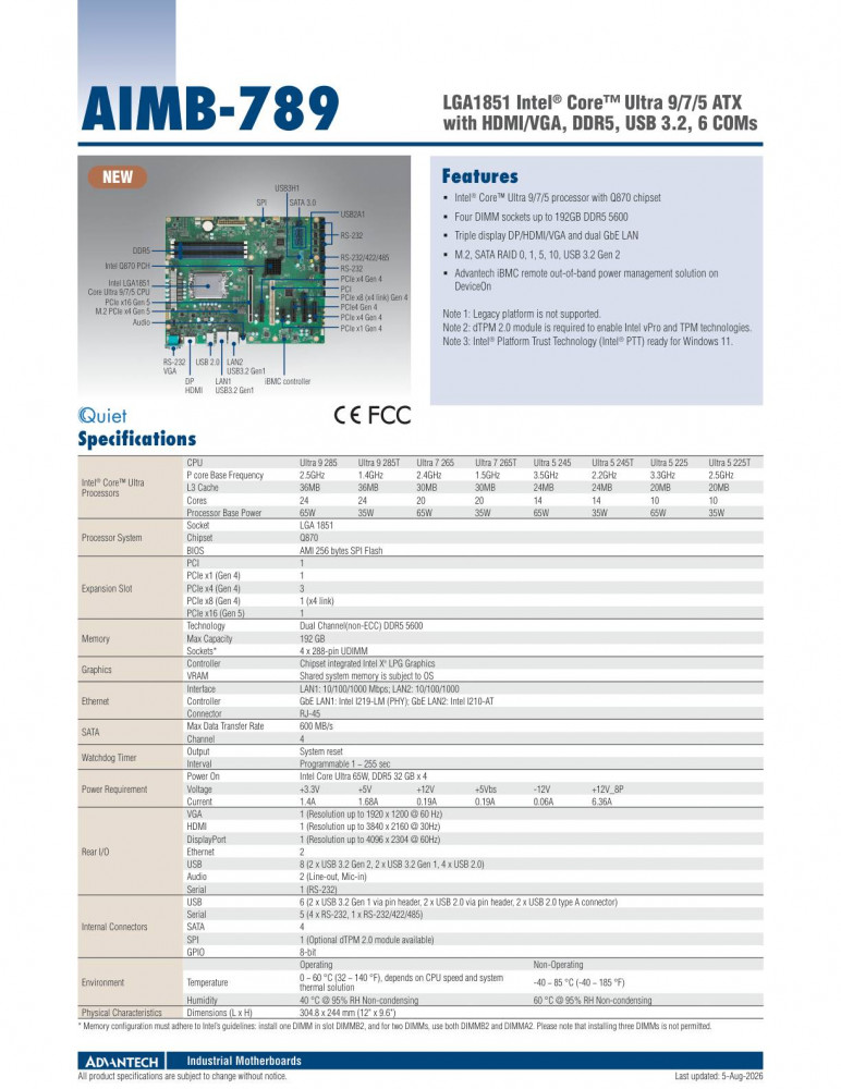 AIMB-789 product documentation page 1