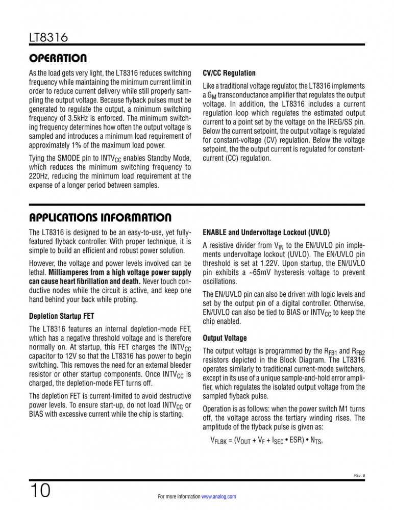 Datasheet page 10