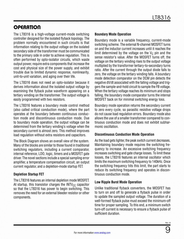 Datasheet page 9