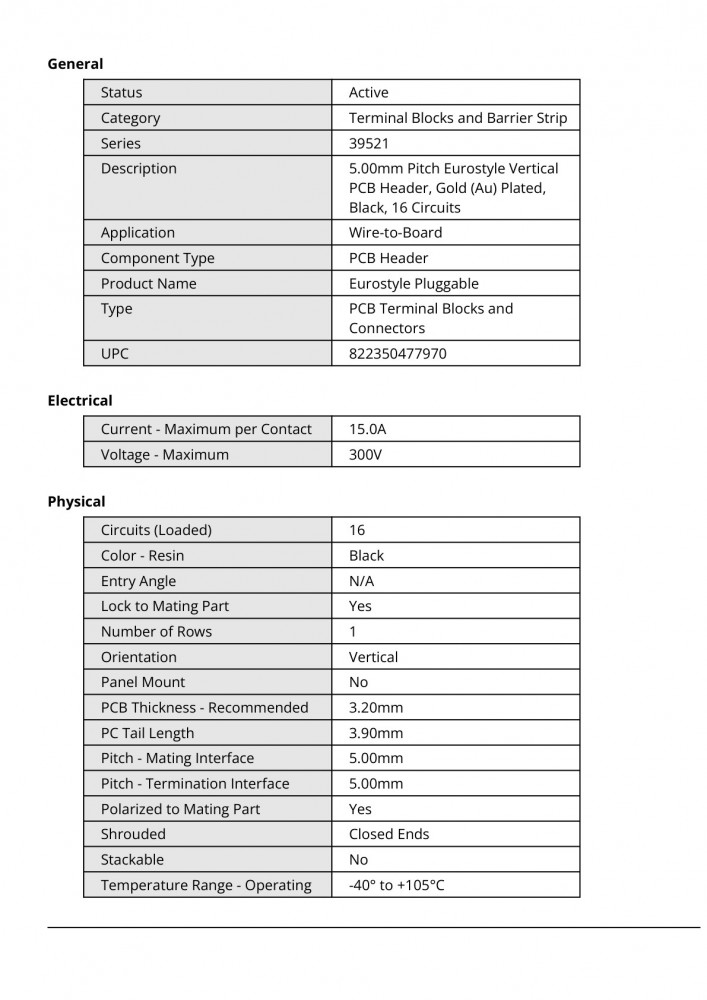 MOLEX 395211516 technical document image 2