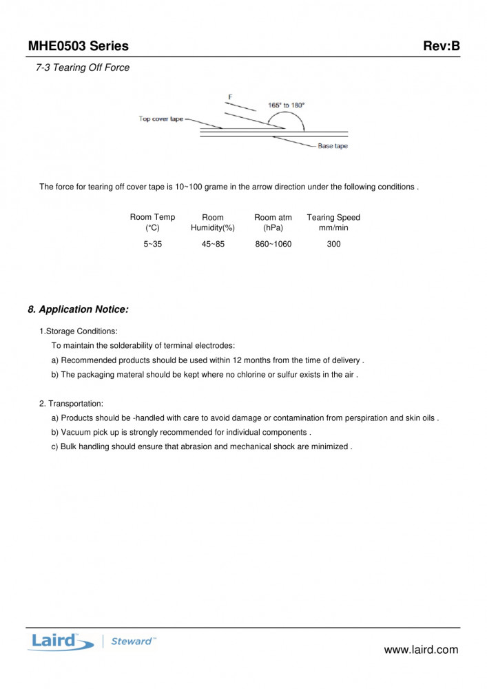Laird MHE0503 datasheet page 7