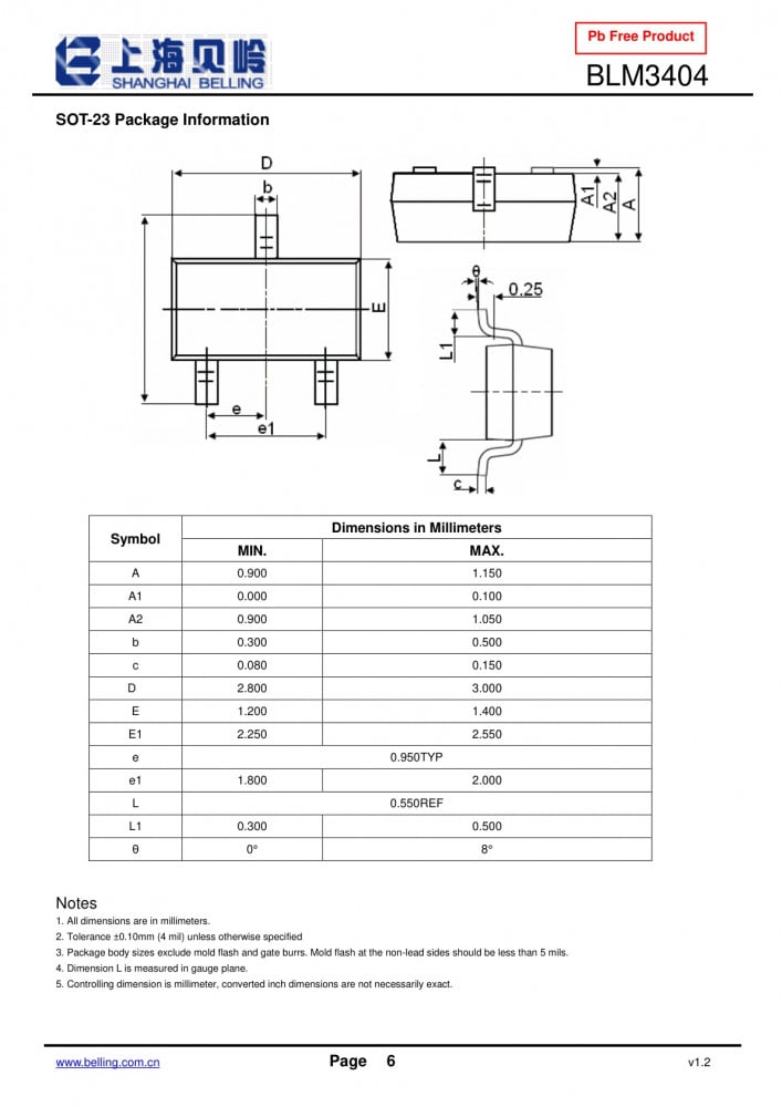 BLM3404 datasheet page 6