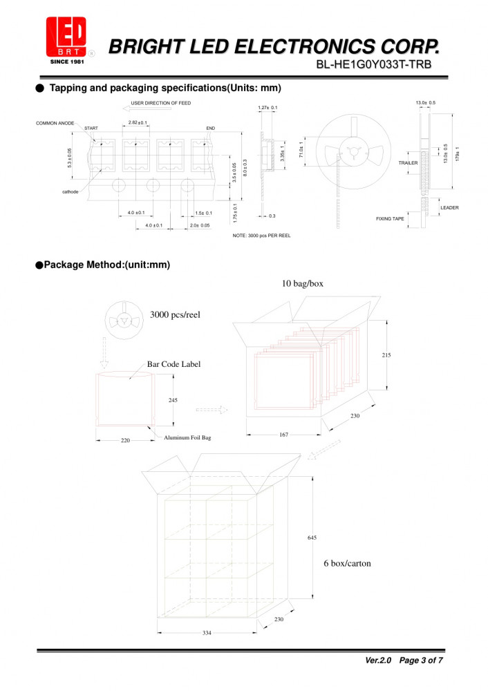 BL-HE1G0Y033T-TRB datasheet page 3
