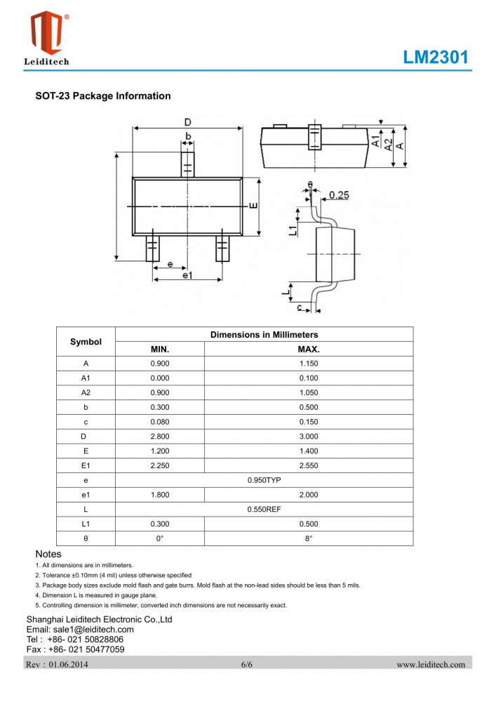 LM2301 datasheet page 6