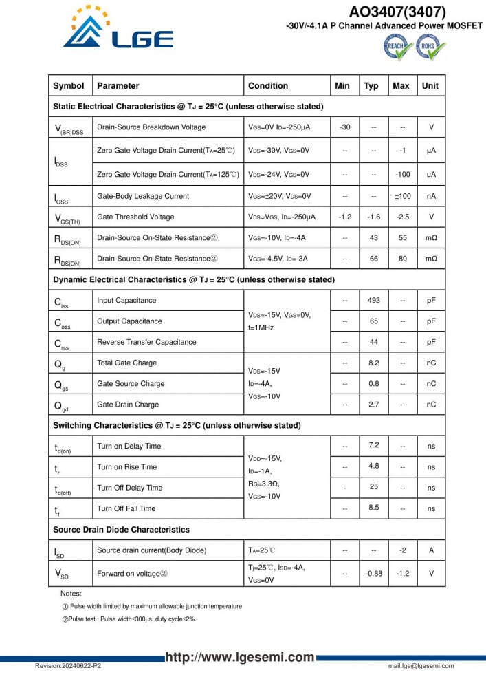 LGE 3407 datasheet page 2