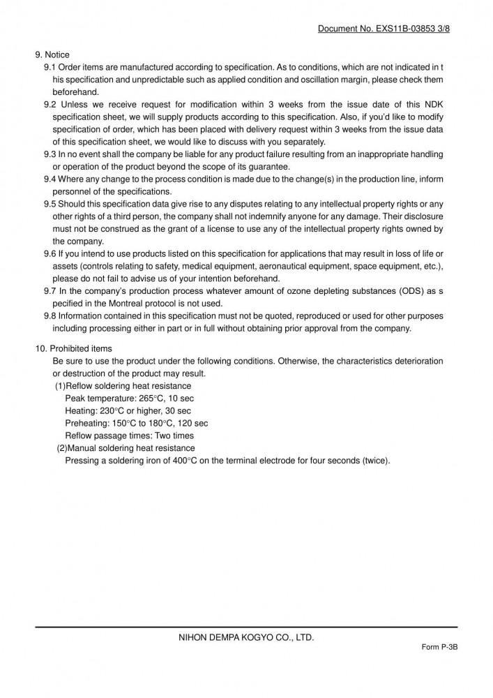 NDK NX2012SA specification page 3