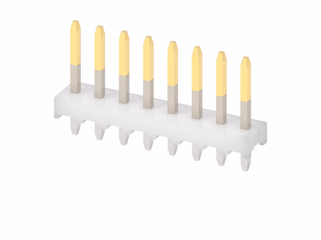 KK 396 Header, Vertical, Friction Lock with Press-fit Plastic Peg PCB, 8  Circuits, Tin (Sn) Plating