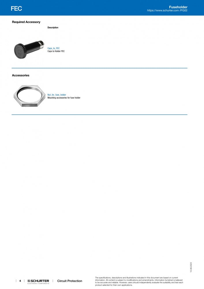 SCHURTER 0031.1623 technical document page 4