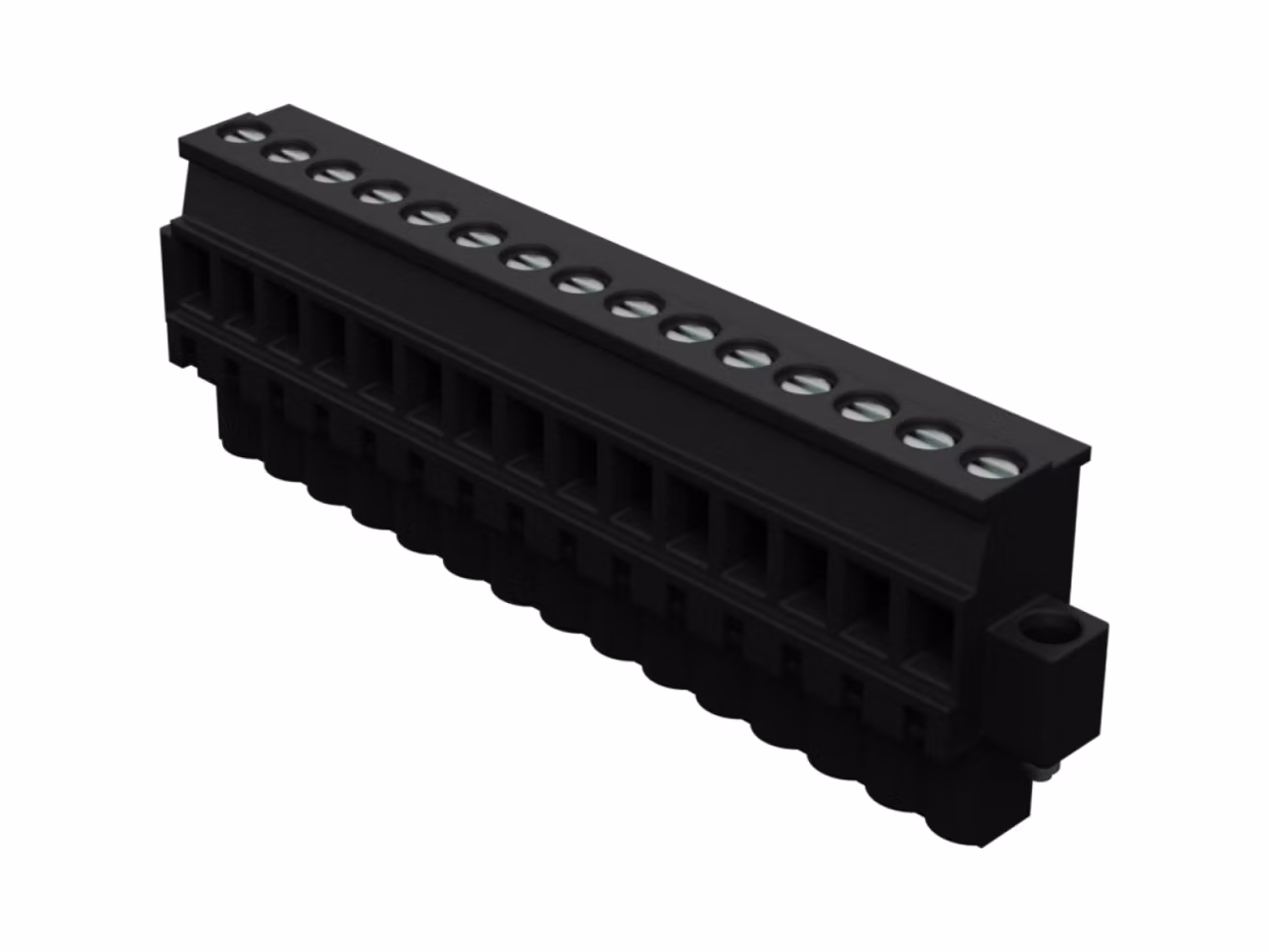 5.00mm Pitch Eurostyle Vertical Plug, with Retention Screws and Standard Imprinting, Rear Wire Entry, Black, 15 Circuits for sale