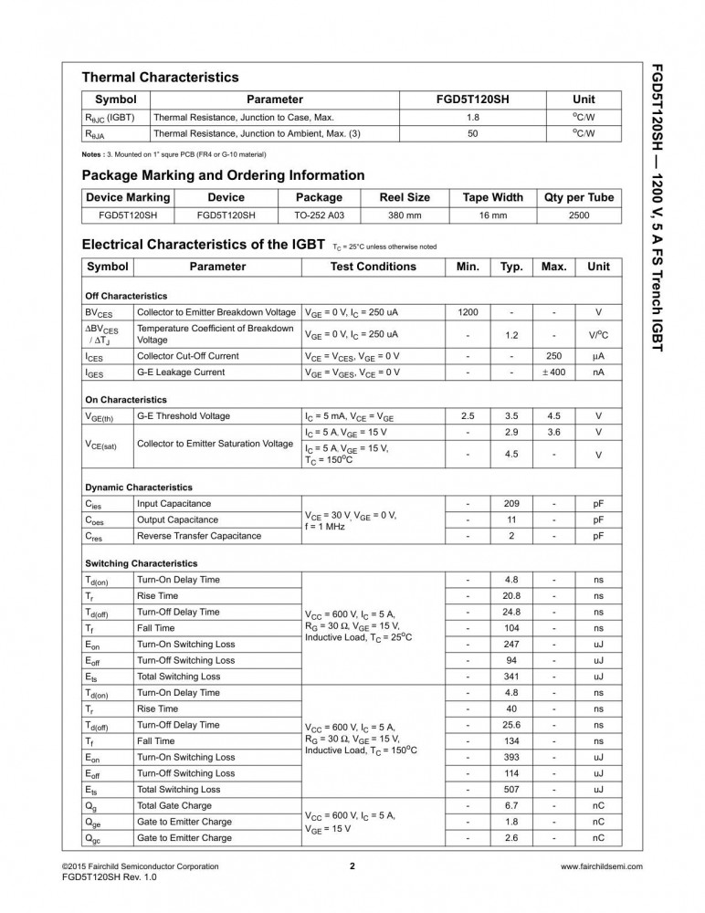 FGD5T120SH datasheet page 3