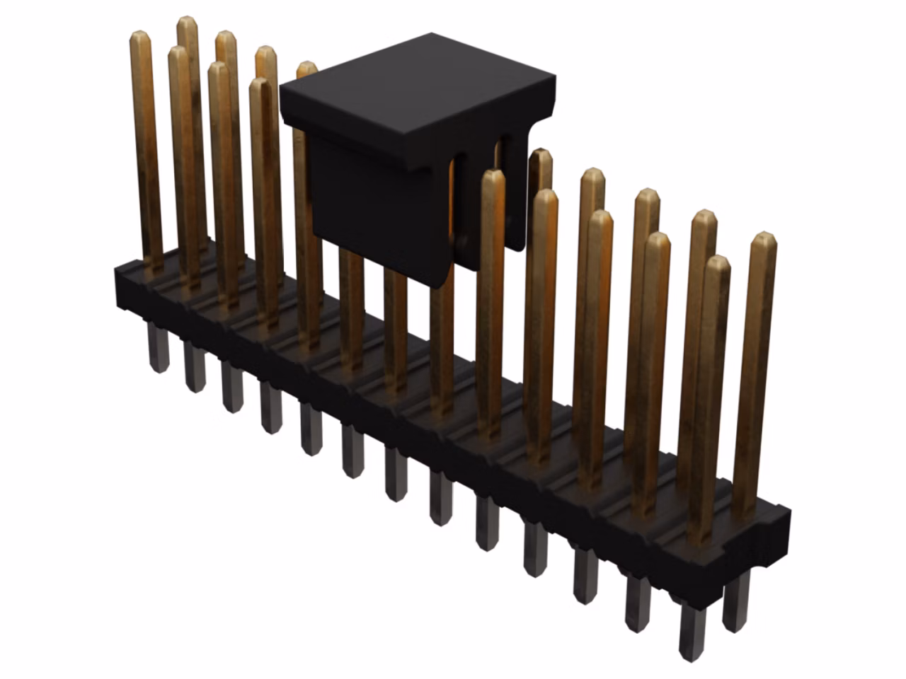 2.00mm Pitch Milli-Grid Header, Vertical, Through Hole, 26 Circuits, 0.38µm Gold (Au) Plating, Mating Pin Length 8.66mm, Tail Length 2.60mm, with Cap, Tray, Lead-Free for sale