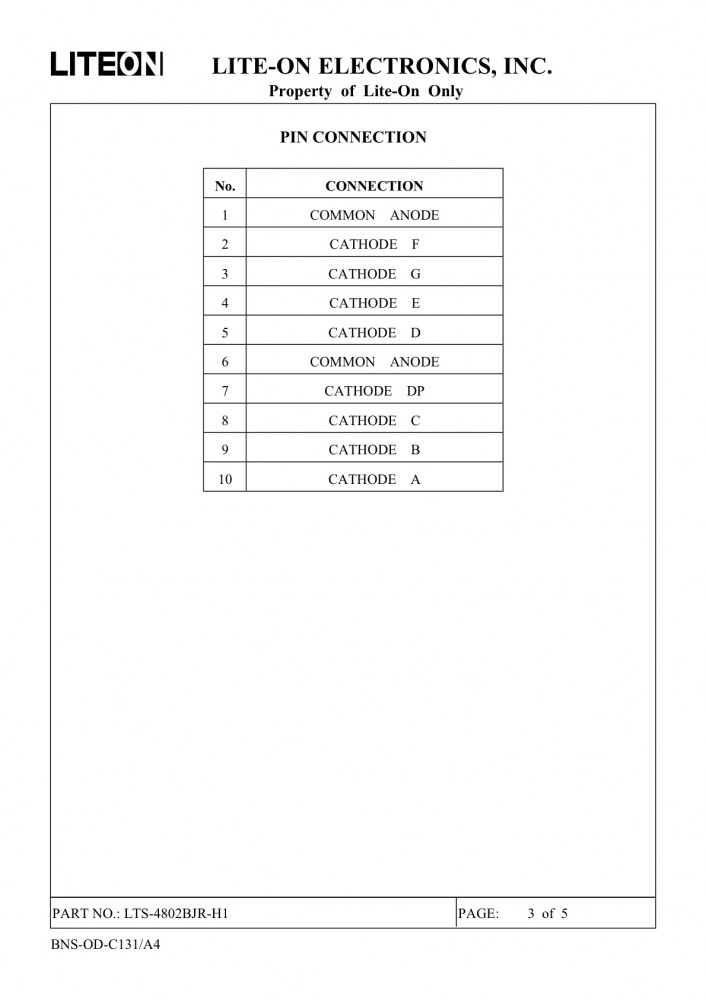 LTS-4802BJR-H1 datasheet page 3