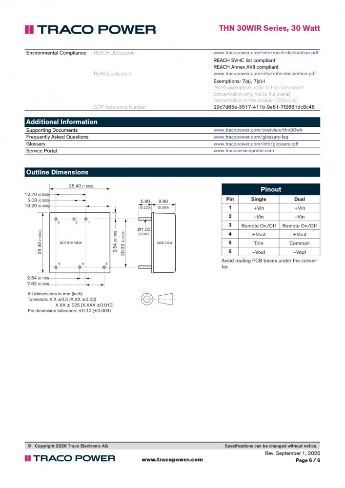 THN 30WIR technical document page 6