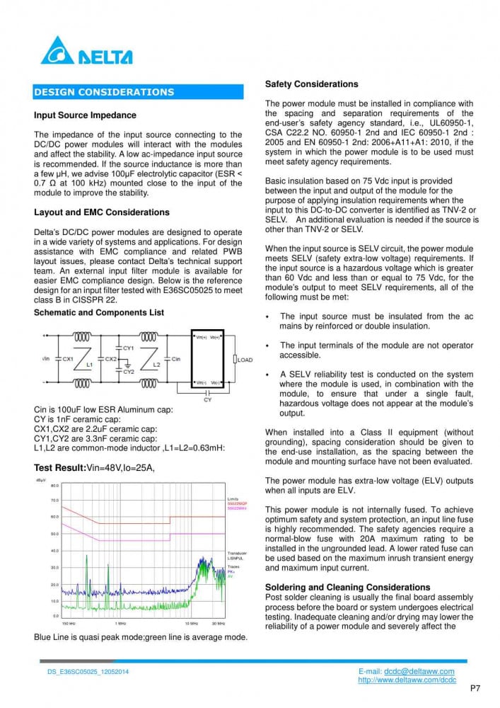 DELTA E36SC05025NRFA datasheet page 7